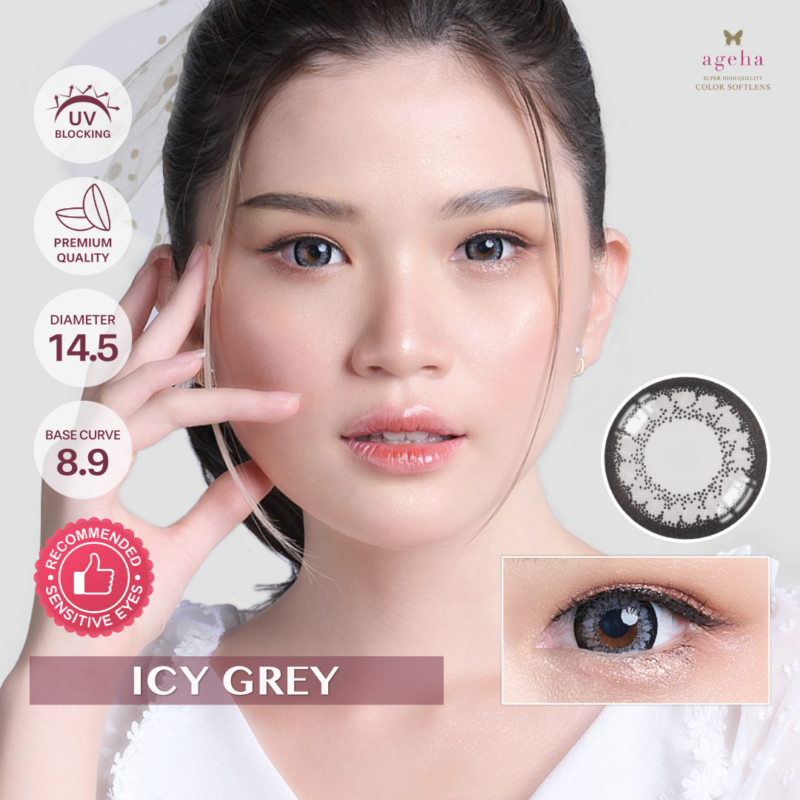 Softlens Grey - Ageha Icy Grey – Japan Softlens